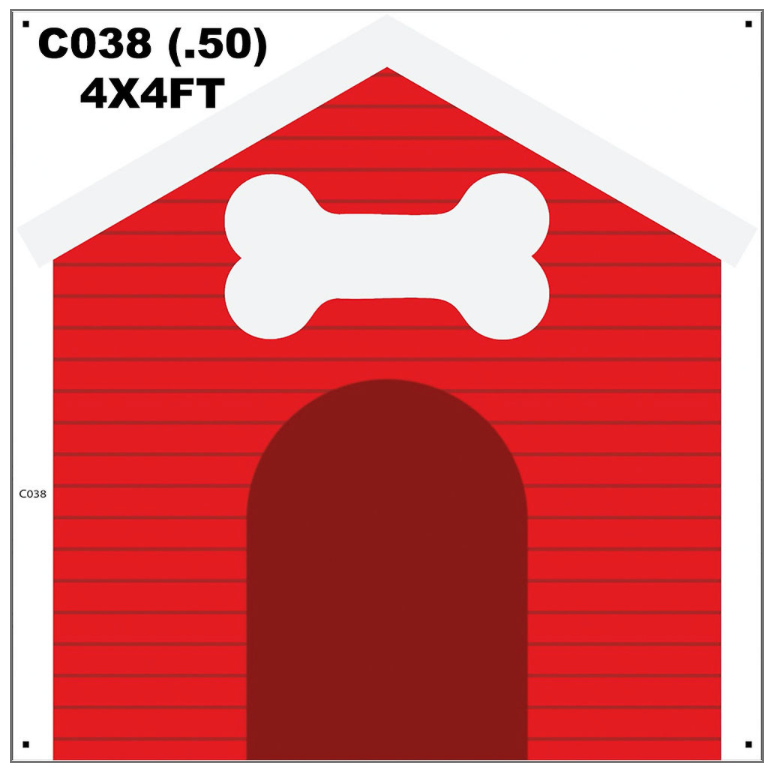 C038 4X4 RED DOG HOUSE BACKDROP PANEL | Let’s Create Parties