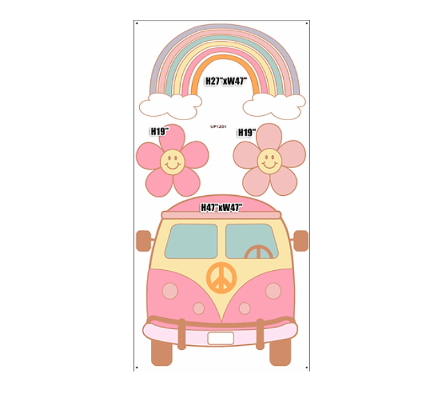 UP1201FS GROOVY VAN and RAINBOW | Let’s Create Parties